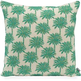 HOCK Dekokissen &raquo;Vamosa Palms&laquo; Outdoorkissen inkl. F&uuml;llung, 45x45cm, Dekokissen, Palmen, schwarz blau Obermaterial: 60% Polypropylen, 40% Polyacryl