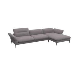 FLEXLUX Ecksofa &raquo;Salino, Funktionssofa mit Recamiere, Relaxsofa, Ecksofa&laquo; Sofa mit Arm- und Kopfteil-Verstellungen, Kaltschaum & Stahl-Wellen braun 