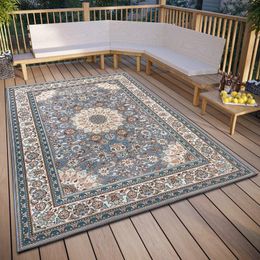 Hanse Home Teppich &raquo;Kadi&laquo; rechteckig 3 mm H&ouml;he In-& Outdoor, Teppich, Wetterfest, Balkon, Garten, Wohnzimmer, Orient grau Polyester, Polypropylen (PP)