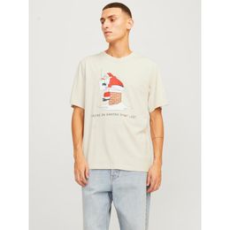Jack & Jones Jack & Jones Herren Rundhalsshirt &raquo;JJXMAS FUNNY TEE SS CREW NECK&laquo; gelb S