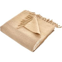 LEONIQUE Wohndecke &raquo;Boucl&eacute; garngef&auml;rbt&laquo; mit Farbverlauf beige Polyacryl