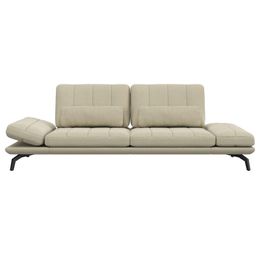 FLEXLUX &raquo;Tropea Funktionssofa, Designsofa, Relaxfunktion, TV-Couch,&laquo; mit Armteilverstellung sowie Sitztiefenverstellung, Breite 252 cm beige 100% 