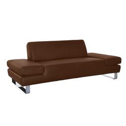 W.Schillig 2-Sitzer &raquo;taboo Designsofa mit hohem Sitzkomfort&laquo; mit Normaltiefe, inklusive Armlehnenverstellung braun Flachgewebe S22 (100% Polyester);
