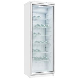 Exquisit Getr&auml;nkek&uuml;hlschrank &raquo;GKS350-1-GT-280D weiss&laquo; 173 cm hoch 60 cm breit 320 L Volumen, Getr&auml;nkek&uuml;hlschrank mit Glast&uuml;r, LED silber Mit dem Griff