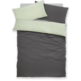 OTTO home Bettw&auml;sche &raquo;Desner2&laquo; 2 Premium Qualit&auml;t, sehr weich, uni, ab 135x200 cm gr&uuml;n Microfaser, Obermaterial: 100% Polyester