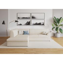 DOMO collection Ecksofa &raquo;Topper zeitlos elegant, kompakte Stellma&szlig;e, OTTOs Choice, L-Form&laquo; mit Ottomane, wahlweise mit Schlaffunktion beige