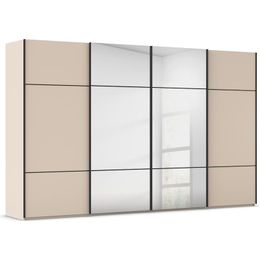 Rauch Schwebet&uuml;renschrank &raquo;Kleiderschrank Schrank Garderobe Schlafzimmerschrank SCALE-TRIO&laquo; edle dreigeteilte Front mit 2 Zierleisten und Spiegel MADE