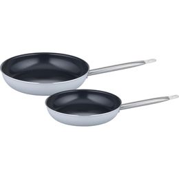 GSW Pfannen-Set &raquo;Gastro Basic, Gastro-Qualit&auml;t&laquo; Aluminium Set, je 1x Pfanne 24 cm, 28 cm, 2 Stk. tlg. VITAFLON QUARZIT Antihaft-Versiegelung, 