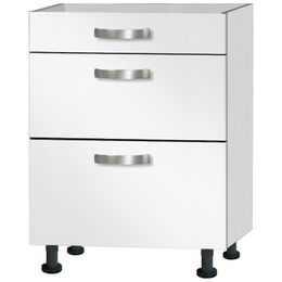 Optifit Unterschrank wei&szlig; Holzwerkstoff B/H/T: 60cm x 87cm x 58,4cm