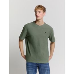 NO EXCESS Herren NO EXCESS T-Shirt &raquo; Jacquard crewneck t-shirt&laquo; grau M