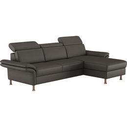 Home Affaire Ecksofa &raquo;Calypso L-Form&laquo; mit motorischen Funktionen im Sofa und Recamiere grau 100% Polyester