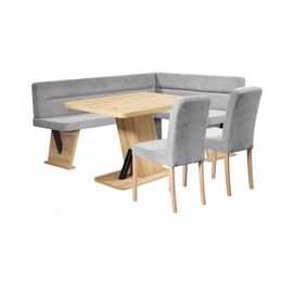 Home Affaire Eckbankgruppe &raquo;Laros Sitzgruppe, Eckbank, St&uuml;hle, Tisch&laquo; Set, 4tlg Set, perfekt f&uuml;r K&uuml;che, Esszimmer, Wohnzimmer, Bestseller grau FSC -