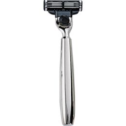 ERBE&reg; Erbe Herren ERBE Nassrasierer Gl&auml;nzend veredelt, Gillette Mach3-Klinge silber