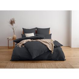 OTTO home Bettw&auml;sche &raquo;Luisa&laquo; 2 Stk. 100% Baumwolle, ab Gr. 135x200, auch in PREMIUM Qualit&auml;ten erh&auml;ltlich grau Renforc&eacute;, Obermaterial: 100% Baumwolle