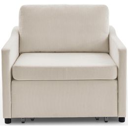 ATLANTIC HOME COLLECTION XXL-Sessel &raquo;Anella&laquo; mit Cord-Bezug, mit Schlaffunktion, frei im Raum stellbar beige
