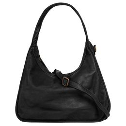 Samantha Look Damen Shopper echt Leder, Made in Italy schwarz