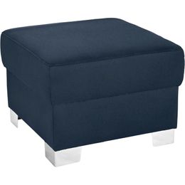 DOMO collection Hocker &raquo;Anzio&laquo; wahlweise mit Federkern blau