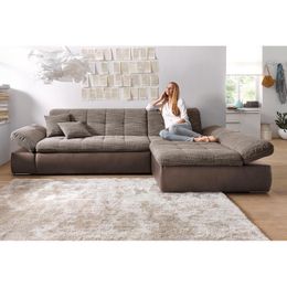 DOMO collection Ecksofa &raquo;Moric, L-Form, XXL-Sofa - Breite 300cm, viel Platz, auch in Cord&laquo; wahlweise mit Bettfunktion und Armteilverstellung, beige-