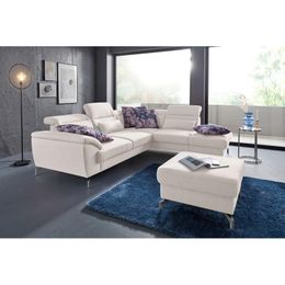Sit & More sit&more Ecksofa &raquo;Percy L-Form&laquo; 12 cm Fu&szlig;h&ouml;he, Sitztiefenverstellung, wahlweise in 2 Fu&szlig;farben beige