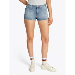 Tommy Jeans Damen Shorts &raquo;NORA SHORT BI8219&laquo; mit Logo-Bage, in blauer Waschung blau 28, N-Gr