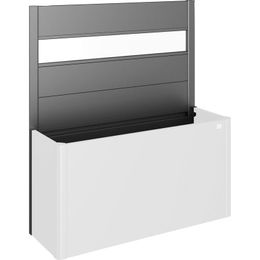BioHort Sichtschutzelement f&uuml;r Hochbeet DaVinci grau Stahlblech H/L: 91cm x 1,52m