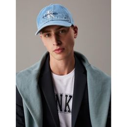 Calvin Klein Jeans Herren Baseball Cap &raquo;6 PANEL MONO LOGO BB CAP&laquo; in gewaschener Optik blau