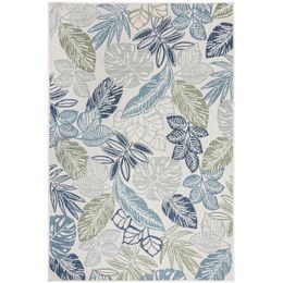 FLAIR RUGS Teppich &raquo;Bella Leaf&laquo; rechteckig 4 mm H&ouml;he Bella Leaf Indoor & Outdoor-Teppich blau Polypropylen