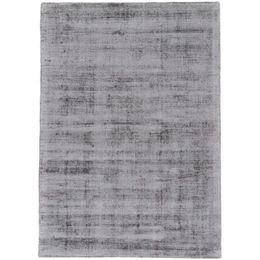 CarpetFine Teppich &raquo;Ava Viskoseteppich&laquo; rechteckig 13 mm H&ouml;he Seidenoptik, leichter Glanz, auch als L&auml;ufer erh&auml;ltlich grau Viskose