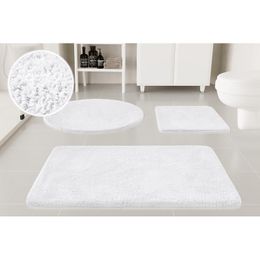 OTTO home &raquo;Neele&laquo; H&ouml;he 20 mm rutschhemmend beschichtet schnell trocknend Badteppich, getuftet, modern, Uni, antirutsch, flauschig, Hochflor wei&szlig; 