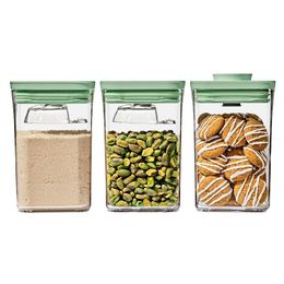 OXO Good Grips Aufbewahrungssystem &raquo;3-Piece POP Container Set with Mini Scoops - Limited Edition Pistachio&laquo; Set, 5 tlg. tlg. Langlebig, 