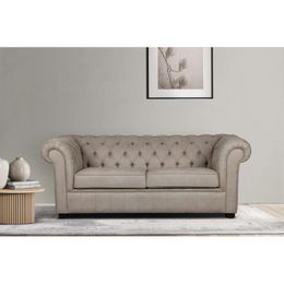Home Affaire 3-Sitzer &raquo;CHARENTE, optionale Schlafsofa, Chesterfield-Sofa, Bettfunktion&laquo; mit edler Knopfheftung und typischen Armlehnen, B/T/H 198/89/