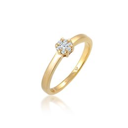 Elli DIAMONDS Damen Elli DIAMONDS Verlobungsring &raquo;Diamant Wei&szlig; Brillantschliff (0.12 ct) 585 Gelbgold&laquo; gold