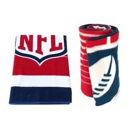 Herding NFL Set Fleecedecke 150 x 200 cm & Velour Badetuch 80 x 150 cm rot blau
