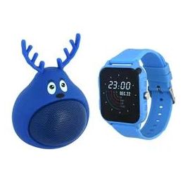 Forever iGO2 Kinder Smartwatch + Bluetooth Sweet Animal Lautsprecher blau