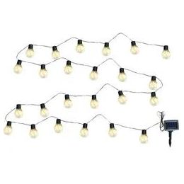 Solar Lichterkette 24 LED Gl ̧hbirnen warmweifl 6,60 m L&permil;nge Party Girlande