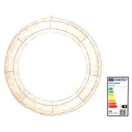 LED Lichtkranz XXL auf Metallring &yuml; 70 cm 1800 LED Deko Kranz T ̧rkranz Timer