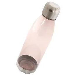 Trinkflasche Kunststoff mit Edelstahl Deckel und Boden 650 ml rose
