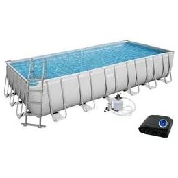 Bestway Frame Pool 56475 Komplett-Set 732 x 366 cm eckig
