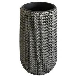 Kynast Rattan Pflanzvase &yuml; 45 x 85 cm Polyrattan Geflecht silbergrau wetterfest