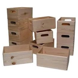 Holz Kiste Allzweck Box 12-St ̧ck Kiefer 30x20x14 cm KYNAST