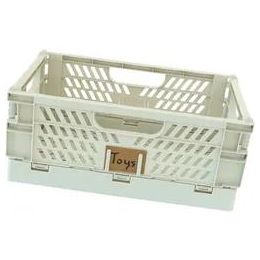 Aufbewahrungsbox Kunststoff faltbar beige 50 x 33 cm Klappbox