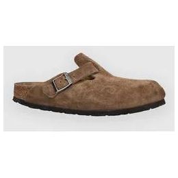 Birkenstock Boston Soft Footbed Suede Leather Sandalen dark tea tonal fb Gr. 36