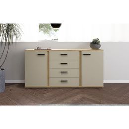HBZ-MEBLE HBZ Sideboard &raquo;Kanada, BxHxT 170x84x40 cm&laquo; 1 Stk. tlg. Breite 170cm, Unterflurauszug, Melaminbeschichtung Holzwerkstoff