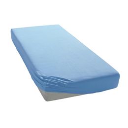 Estella Spannbettlaken &raquo;Samt Velours Spannbetttuch&laquo; Rundumgummi blau Frottee, Obermaterial: 80% Baumwolle, 20% Polyester