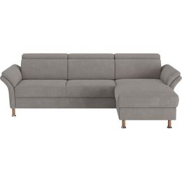 Home Affaire Ecksofa &raquo;Calypso L-Form&laquo; mit motorischen Funktionen im Sofa und Recamiere grau 100% Polyester