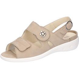 Waldl&auml;ufer Waldl&auml;ufer Damen Riemchensandale &raquo;Kara-Soft&laquo; , Sommerschuh, Sandalette, Keilabsatz, mit Klettverschl&uuml;sse, K-Weite beige 7 (40,5)