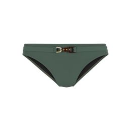 Lascana Damen Lascana Bikini-Hose &raquo;Yves&laquo; mit edlen Zierg&uuml;rtel gr&uuml;n 32, N-Gr