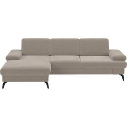Sit & More sit&more Ecksofa &raquo;Morris L-Form, inkl. Sitztiefenverstellung&laquo; wahlweise mit Armteilverstellung, Bettfunktion & Bettkasten beige 100% Polyester