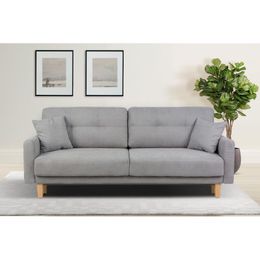 Home Affaire 3-Sitzer &raquo;TRIPLO optionale Schlafsofa mit Bettkasten, Ma&szlig;e B/T/H: 215/100/89 cm&laquo; Wahlweise Bettfunktion - Liegefl&auml;che 145x191 cm, R&uuml;cken-