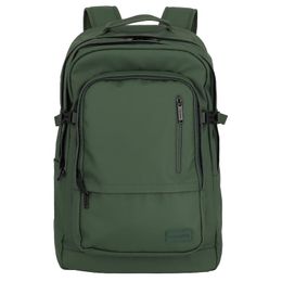 Travelite Damen Travelite Freizeitrucksack &raquo;BASICS Rucksack Plane&laquo; Schulrucksack Arbeitsrucksack Reiserucksack mit 15,6 Zoll Laptopfach gr&uuml;n B/H/T: 